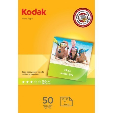 Kodak photo paper 10x15 glossy 180g 50 sheets - Photo papers - Photopoint
