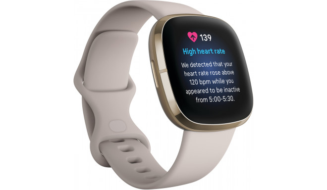 Fitbit Sense, lunar white/soft gold stainless steel - Nutikellad ...