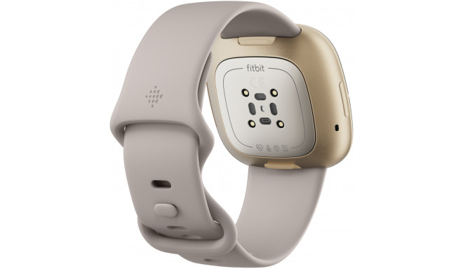 Fitbit Sense, lunar white/soft gold stainless steel - Nutikellad ...