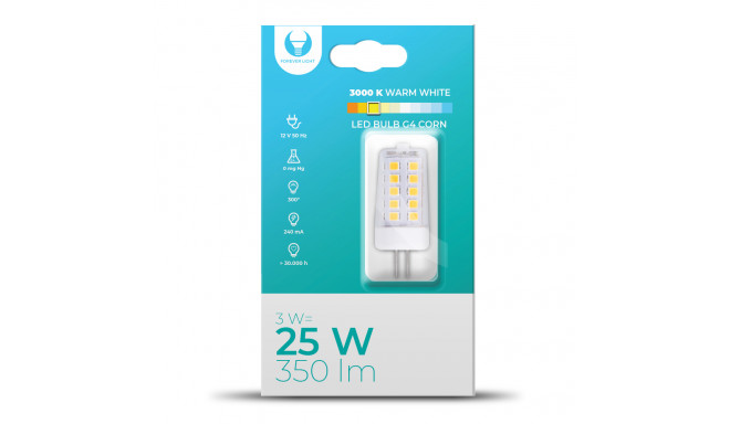 LED Bulb G4 Corn 3W 12V 3000K 350lm Forever Light - LED lambid - Photopoint