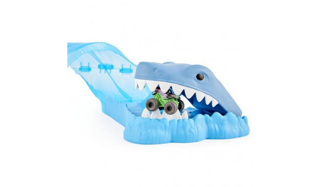 Spin Master Mini Megalodon Race and Chomp Playset with 2 Monster Jam ...