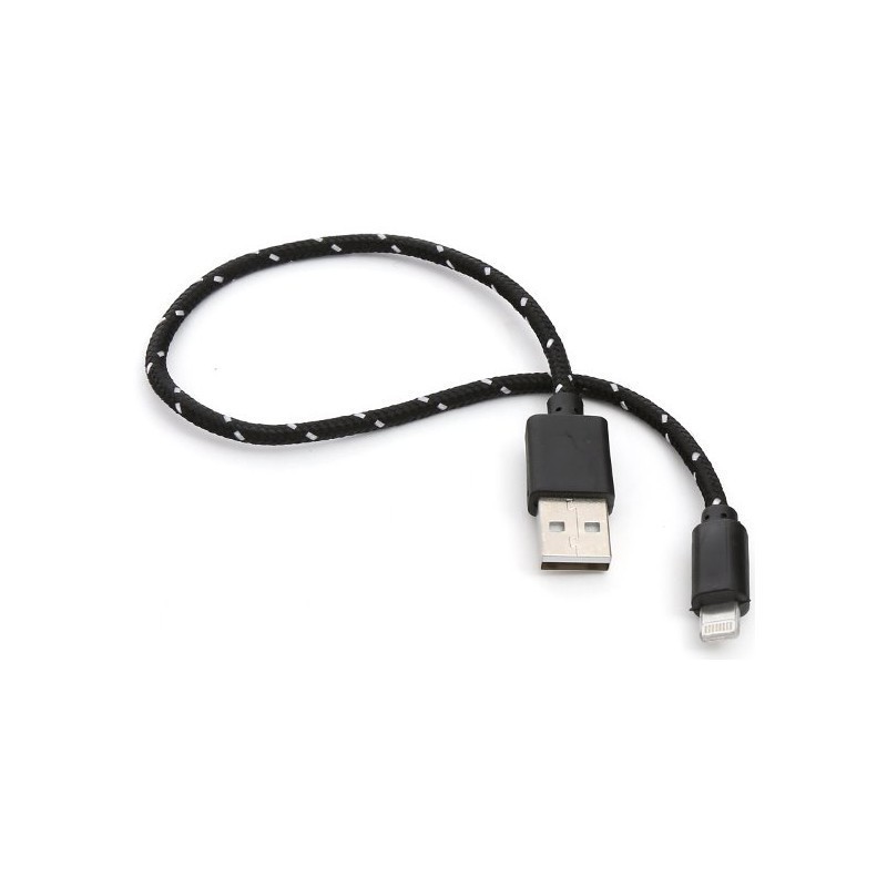 Omega cable Lightning 0.3m braided, black (43579) - Cables - Photopoint