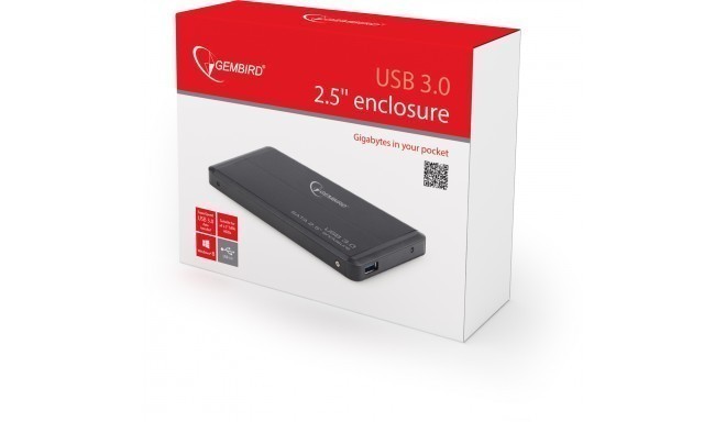 Gembird HDD/SSD enclosure 2.5" SATA USB 3.0 - External hard drive cases ...