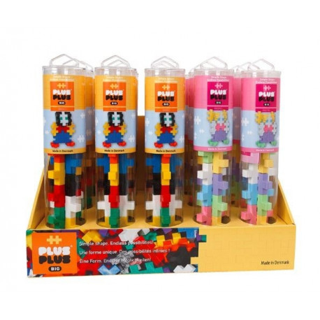 Bricks Plus Plus Big tube mix - display 15 pieces - Mänguklotsid ...