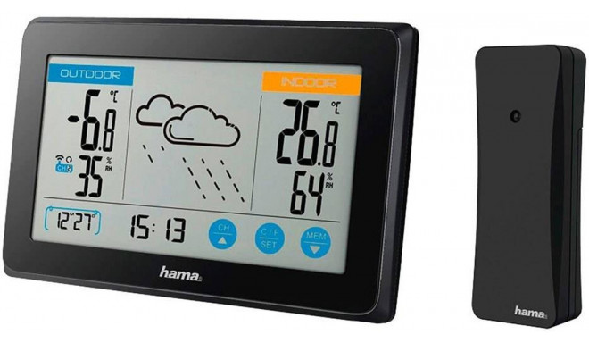 Hama digitaalne ilmajaam Touch, must - Digitaalsed ilmajaamad - Photopoint