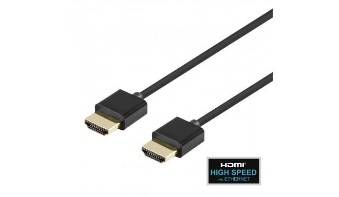 Ultra-thin HDMI cable DELTACO 4K UHD, 2m, black / 00100018 - Kaablid ...