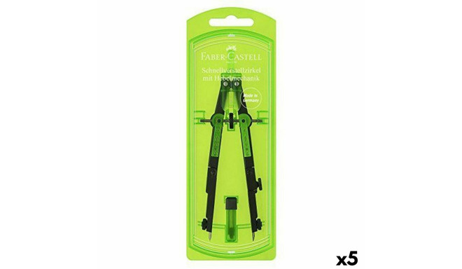 Compass Faber-Castell Black/Green 5 Units - Compasses - Photopoint