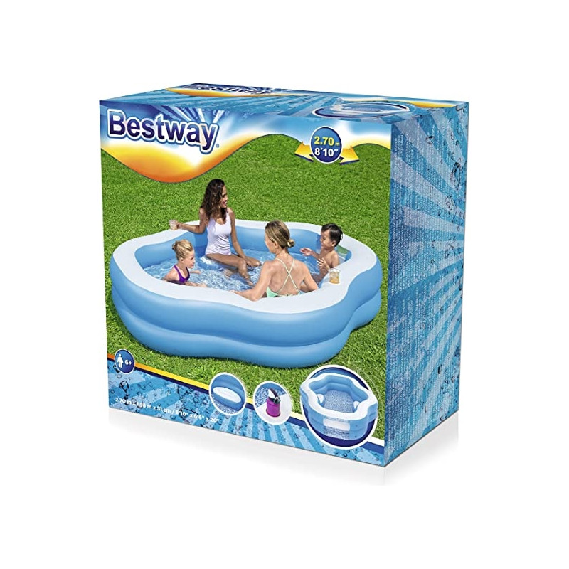 Bestway Family Pool Splashview , with side window, swimming pool (light ...
