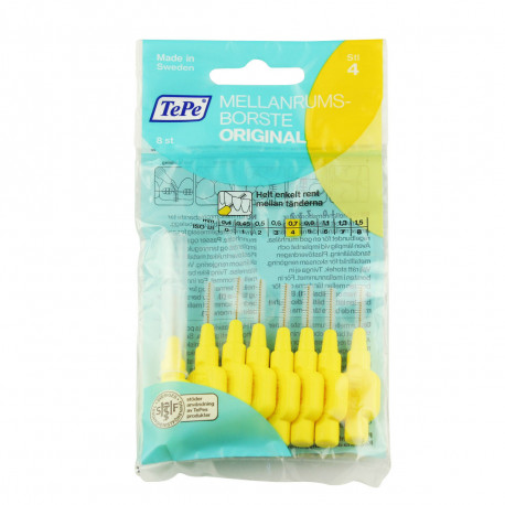 Interdental brushes Tepe Yellow (8 Units) - Interdental brushes ...
