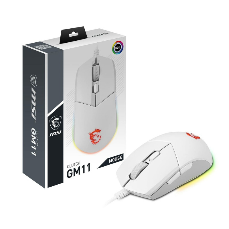 Mouse MSI CLUTCH GM11 WHITE - Mice - Photopoint