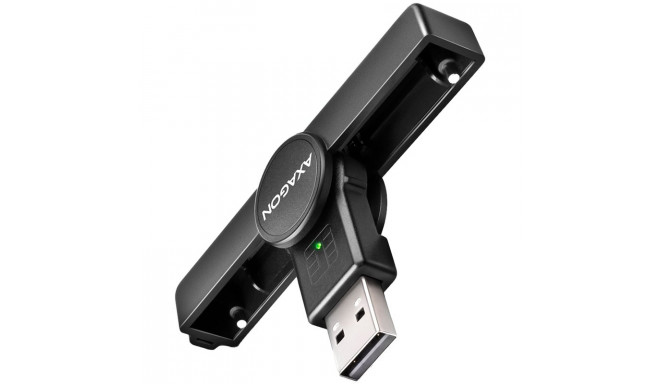 Axagon Foldable pocket USB-A contact Smart / ID card reader ...