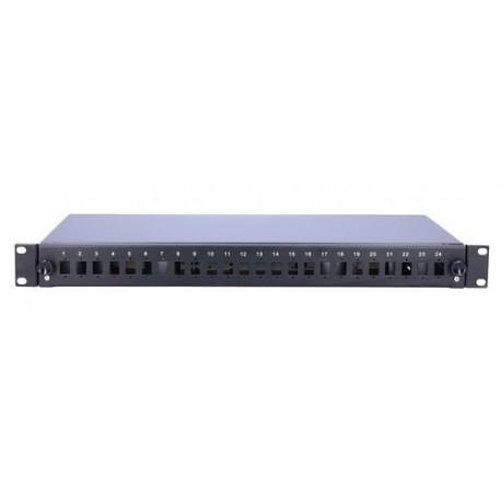 Extralink 24 CORE FIBER OPTIC PATCH PANEL BLACK 1U - Esipaneelid ...