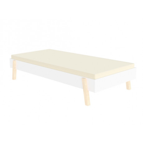 Lastevoodi Modular kaldus jalgadel 90x200cm, valge - Beds - Photopoint.lv