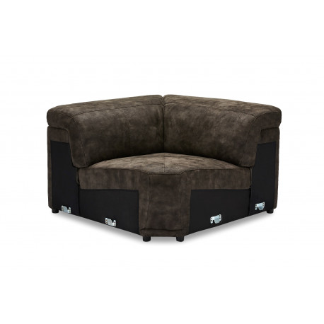 Diivani moodul Alexa nurk, pruun tekstiil - Sofas & Armchairs - Photopoint