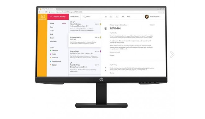 Monitor P24h G4 FHD Height Adjust Monitor 7VH44AA - Monitors ...