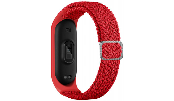 Hurtel watch strap Braided Fabric Strap Xiaomi Mi Band 6/5/4/3, red ...