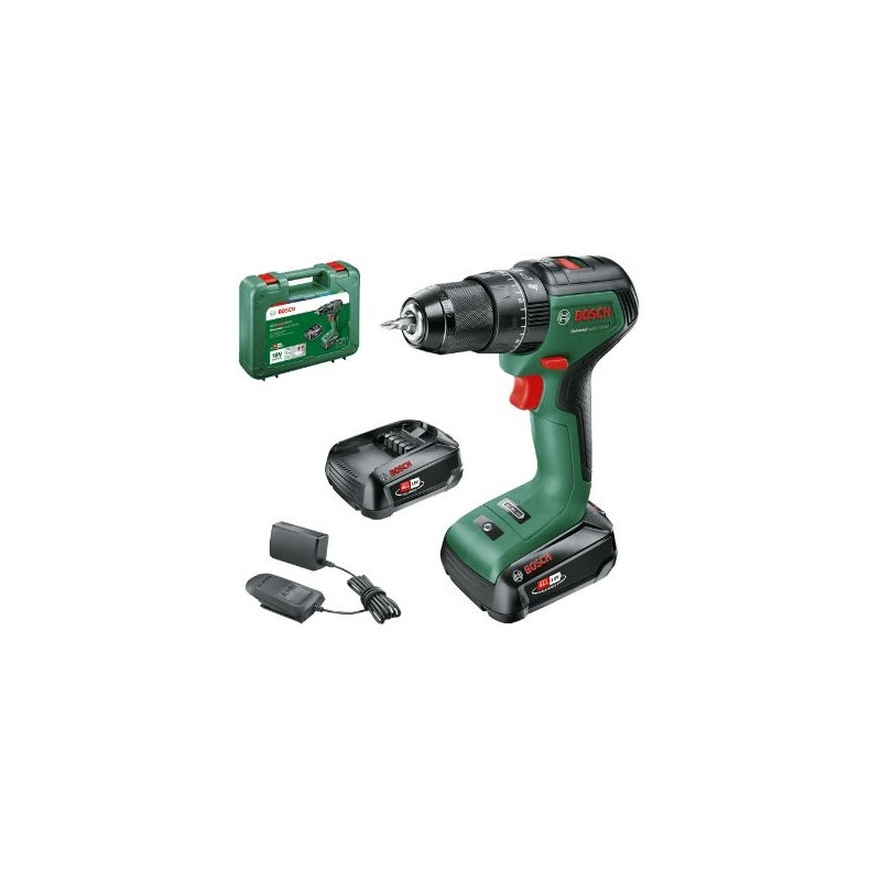 Akutrell Bosch UniversalDrill 18V-60, (2x2.0Ah), 0-500 / 1.900 min.-1 ...