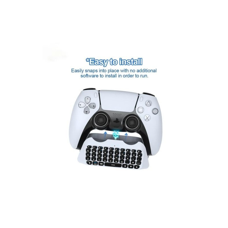 Honcam Wireless Keyboard Gaming QWERTY Dualsense PS5, White - Gaming ...