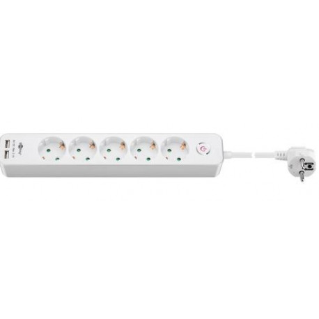 Goobay 5-Way Power Strip with Switch and USB - Pikendusjuhtmed - Photopoint