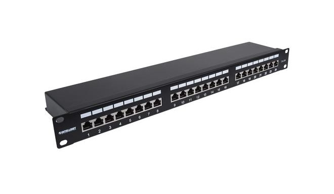 Intellinet Patch Panel, Cat6a, FTP, 24-Port, 1U, Shielded, 90° Top ...