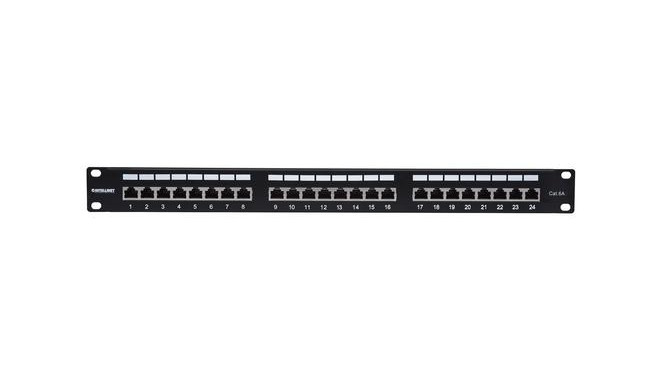 Intellinet Patch Panel, Cat6a, FTP, 24-Port, 1U, Shielded, 90° Top ...