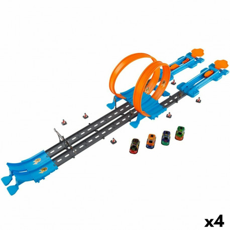 Acrobatic Track Speed & Go 4 cars 4 Units 112,5 x 22 x 25 cm - Racing ...