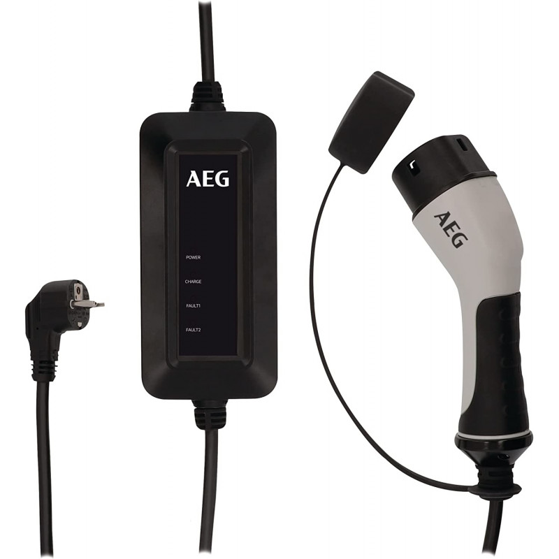 AEG Type 2 E-Charger 7m with control box, wallbox (grey) - Electric car ...