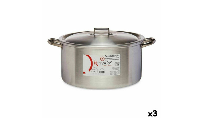Kastrul kaanega Hõbedane Alumiinium 15 L (3 Ühikut) - Pannid - Photopoint