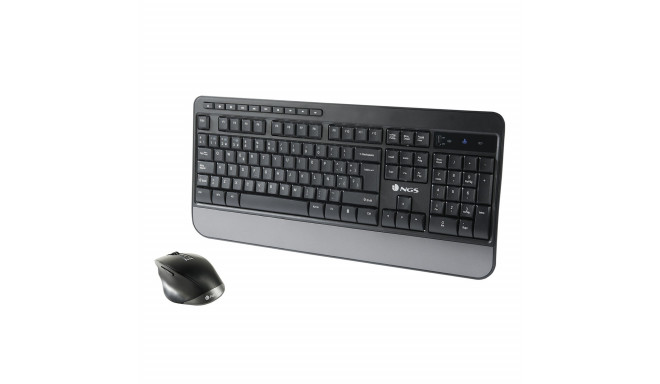 Keyboard and Mouse NGS Black Spanish Qwerty - Keyboards - Photopoint
