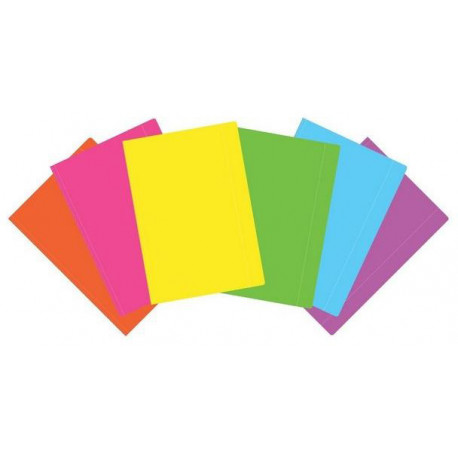 Folder with fluo rubber A3+ cardboard, assorted - Folders and covers ...