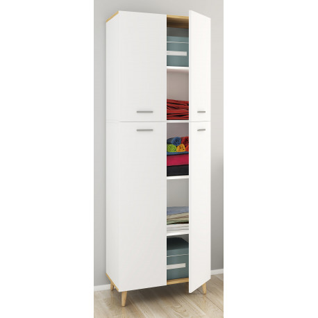 Kapp Landos, valge/meetamm - Wardrobes - Photopoint