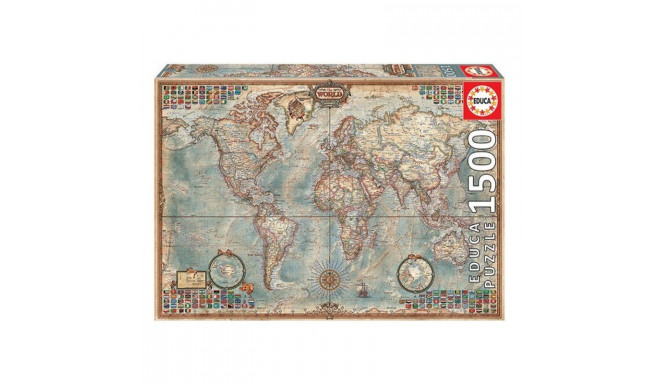 Puzzle Educa The World, Political map 16005 1500 Pieces - Puzzles ...