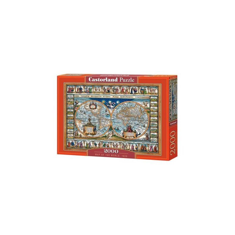 Castorland Map of the world, 1639 Jigsaw puzzle 2000 pc(s) Maps ...