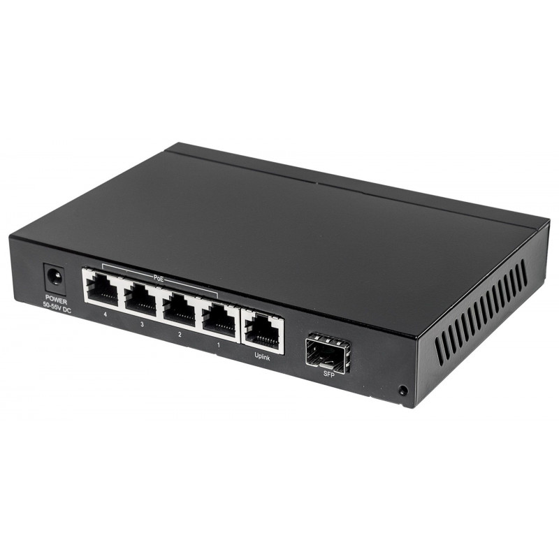 Intellinet 5-Port Gigabit Ethernet PoE+ Switch with SFP Combo Port, 4 x ...