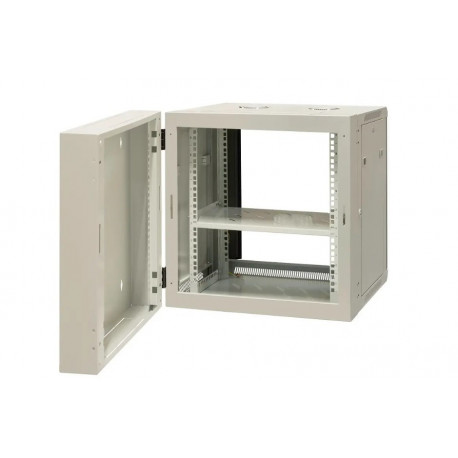 EMITERNET Split hanging cabinet 19" 12U, sheet metal/glass door, 600× ...