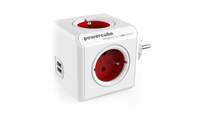 Allocacoc PowerCube Original USB Rood (FR) - Harupistikud - Photopoint