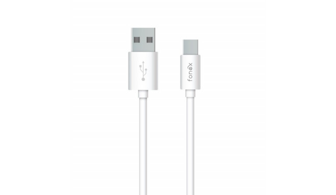 Data Cable USB to Type-C 25W 1m By Fonex White - Cables - Photopoint