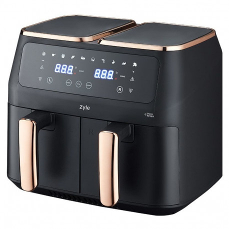 Double hot air fryer Zyle ZY029AF, 8 l, with two cooking baskets ...