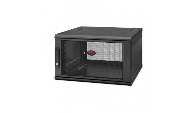 APC NetShelter 6U Wallmount Rack Enclosure Cabinet Single Hinged Server ...