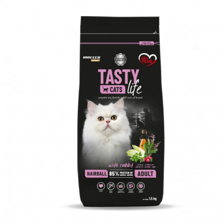 BIOFEED Maitsev Kasside Elu Karvapall Küülik - kuivtoit kassidele - 1,5kg - Kuivtoit kassidele ...