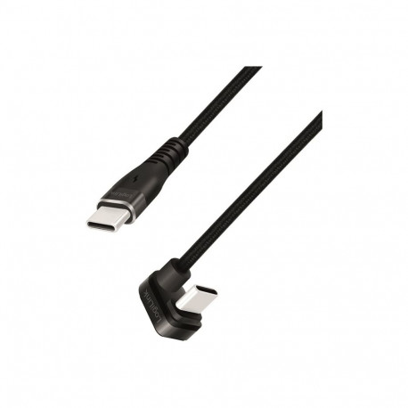 LOGILINK CU0190 USB 2.0 Type-C cable C/M angular to USB-C/M aluminium ...