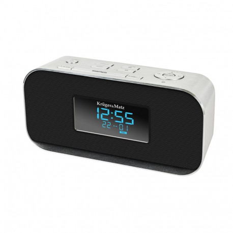 Krüger&Matz KM 1150 Clock Analog Black, Silver - Alarm clocks & clock ...