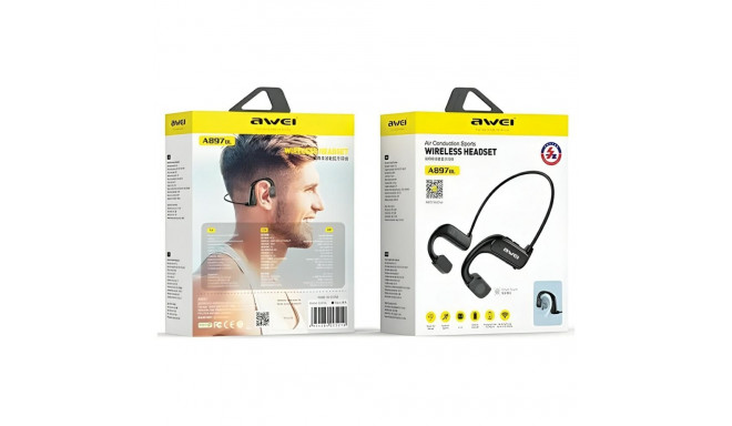 AWEI A897BL Air Conduction Headphones Black - Headphones - Photopoint