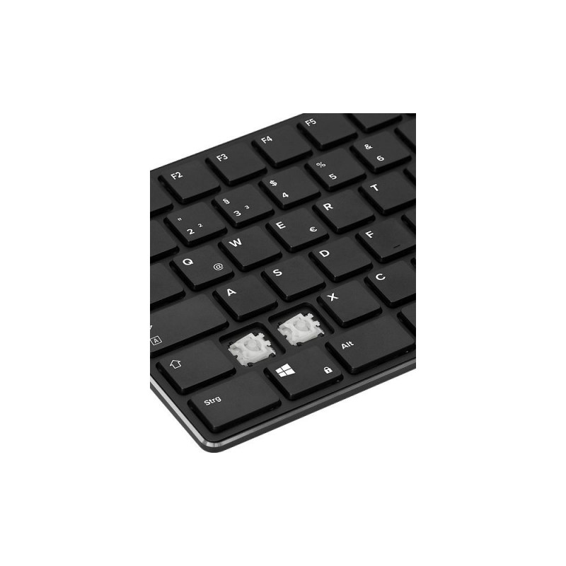 RIVA Slim Metal Scissor Keyboard, black - DE Layout - Klaviatuurid ...