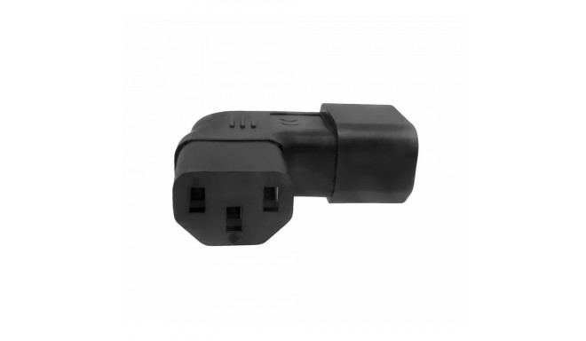 Angled adapter IEC C13 female to IEC C14 male, voltage 230V, max ...