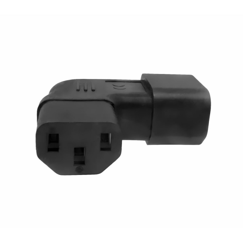 Angled adapter IEC C13 female to IEC C14 male, voltage 230V, max ...