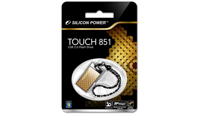 Silicon Power flash drive 4GB Touch 851, silver - USB flash drives ...
