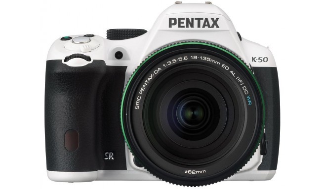 Pentax K-50 + 18-135mm WR Kit, white - DSLRs - Nordic Digital