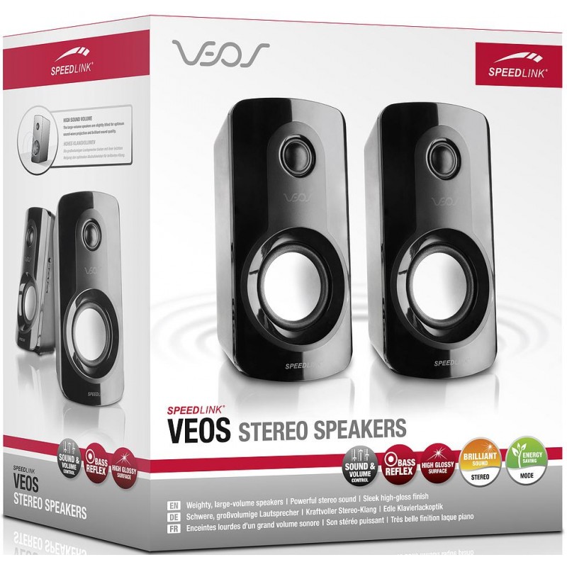 Speedlink speakers Veos, black (SL-8122-BK) - Speakers - Nordic Digital