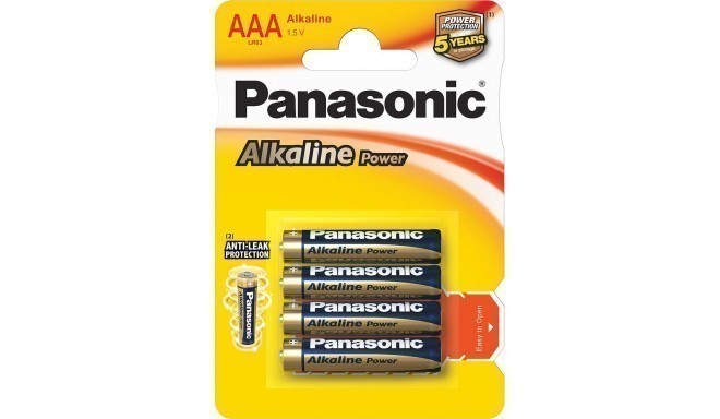 Panasonic Alkaline Power patarei LR03APB/4B - Patareid - Photopoint